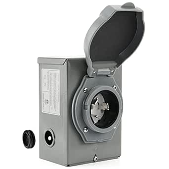 Amazon.com: ARCFONY 50 Amp Generator Inlet Box - NEMA SS2-50P Power ...