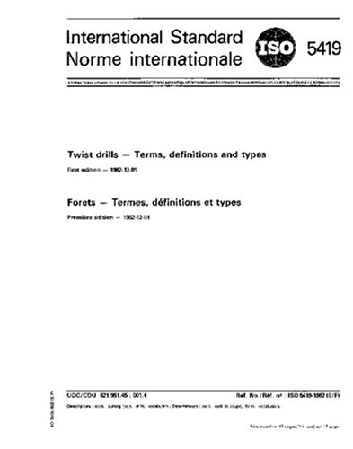ISO 5419:1982, Twist drills - Terms, definitions and types : Amazon.in ...