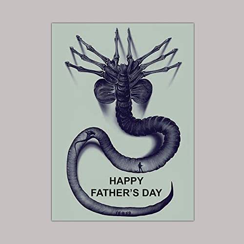 Xenomorph Alien FATHER'S DAY Card, Alien Facehugger Father's Day Card ...