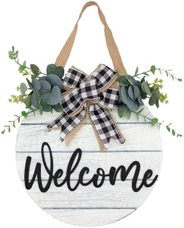 Amazon.com: Spring Summer Door Wreath for Front Door, Black and White ...