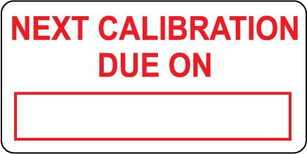 NPLABEL Next Calibration Due On Stickers Adhesive Preventative ...