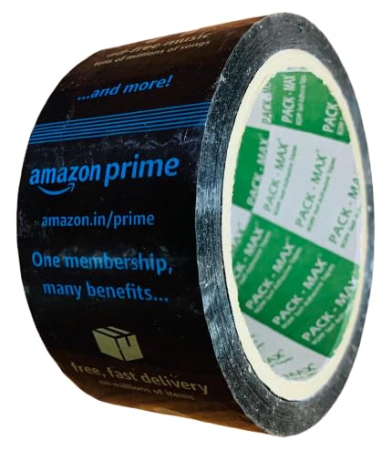 PackMax Amazon Printed Strong Adhesive Packaging Tape Width 2 Inches (48MM), Length 65 Meters ...