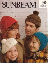 Sunbeam Knitting Pattern 400, Adult and Childrens Hats, Aran, DK ...