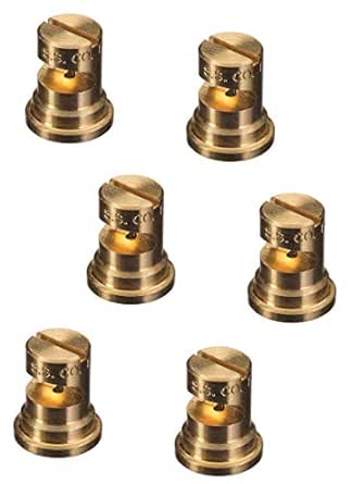 Amazon.com: Pack of 6 - TeeJet FloodJet Brass Wide Angle Flat Spray ...
