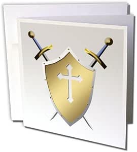 Amazon.com: 3dRose 777images Designs Christian - Golden Shield with ...