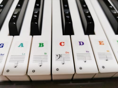 Amazon.com: Piano Keyboard Stickers for 88/61/54/49/37 Key, Bold Large ...
