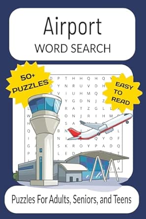 Airport Word Search Puzzle Book: Word Searches With Easy to Read Print ...