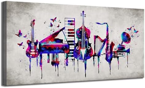 Amazon.com: Music Wall Art for Bedroom, PIY Modern Musical Note Canvas ...