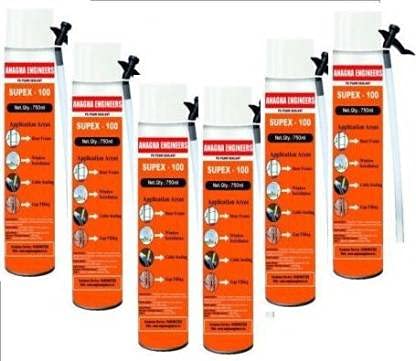 Supex 100 Multipurpose Expandable PU Foam spray with Straw 750 ml (Pack ...