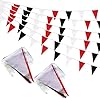 Amazon.com: 100 Feet Red Black & White Pennant Banner Flags String ...