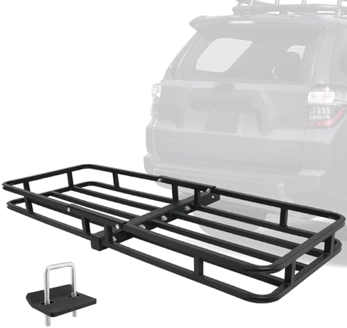 Amazon.com: LITBM Trailer Hitch Cargo Rack, 53in Hitch Mount Cargo ...