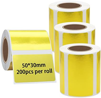 Hybsk 50 x 30mm Portable Printer Label Paper, Multi-Purpose Tear ...