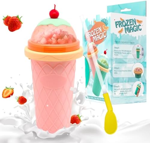 Amazon.com: Slushie Cup 2 Pack, Quick Frozen Magic Slushy Cup, Reusable ...