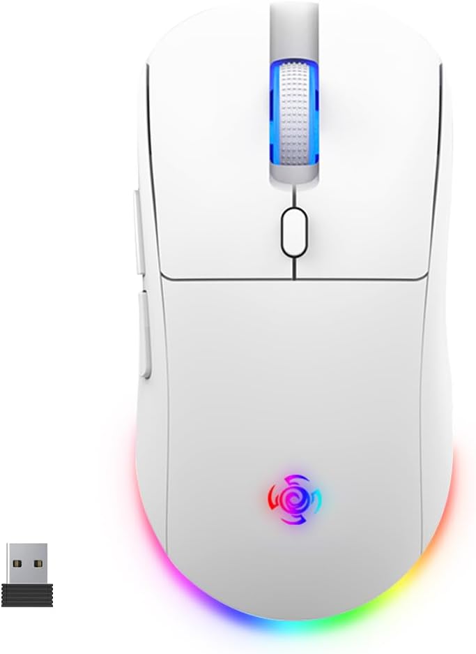 Amazon.com: LORERAN Bluetooth Wireless Mouse, 3 Modes Bluetooth 5.0 & 3 ...