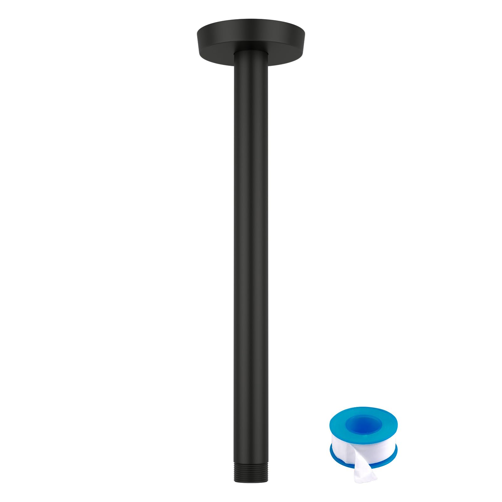 Snapklik.com : Lordear Shower Arm 10 Inch Matte Black Ceiling Mount ...