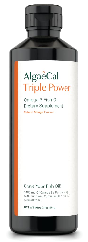 Buy AlgaeCal - Bundle - Triple Power Omega-3 Fish Oil Natural Liquid ...