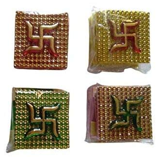 Buy Manavsi Hasthshilp S-1001 Swastik Stickers for Door or Temple Sides ...
