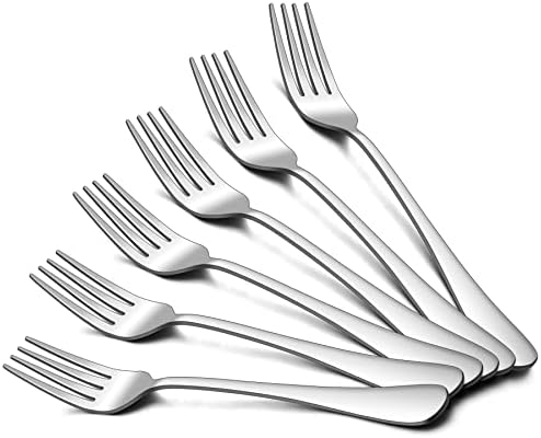 HaWare Dinner Forks Set of 6, Large Stainless Steel Table Forks for ...
