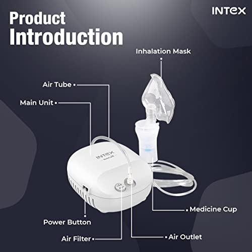 Intex Nebcare Compressor Nebulizer for Adult and Kids Complete Kit ...
