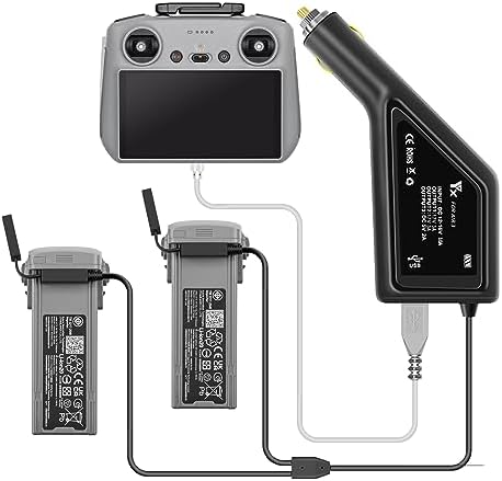 Amazon.com: Hanatora 3 in 1 Battery Car Charger for DJI Air 3S,Air 3 ...