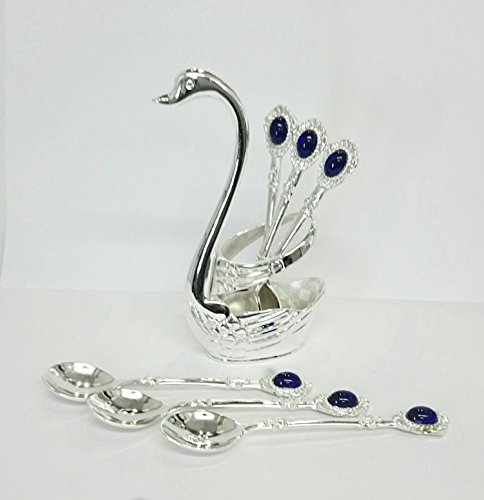 Buy Silverplated DUCK SPOON SET with 6 Spoons and Spoon holder with ...