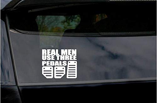 LYOMAN® Real Men Use Three Pedals Car Racing Scratch Cover Car Stickers ...