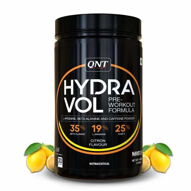 QNT Hydravol Pre-Workout Supplement With Creatine Monohydrate Powder ...