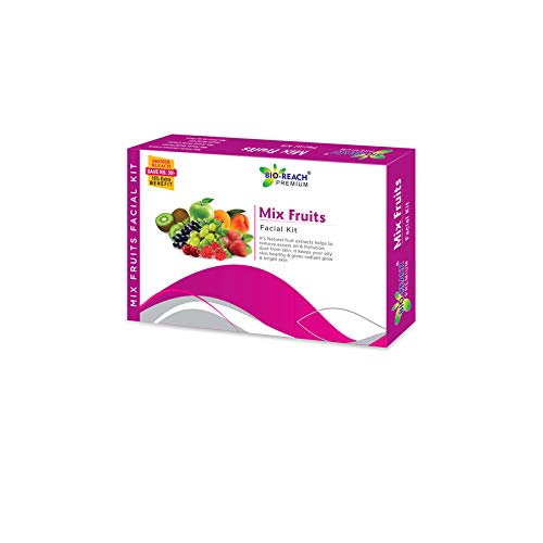 BIO-REACH Mix Fruits Facial Kit 125gm for remove excess oil & pollution ...
