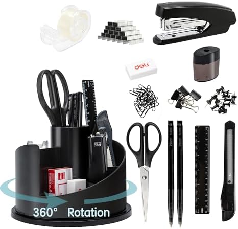 deli Office Supplies Set, 1045 Pcs-Desk Accessory Organizer Kit ...