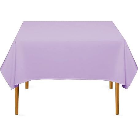 Amazon.com: Gee Di Moda Square Tablecloth - 70 x 70 Inch - Lavender ...