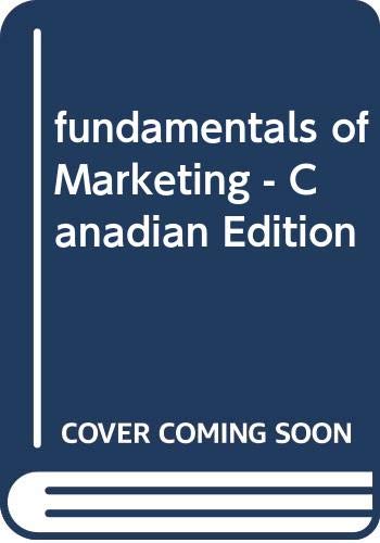 fundamentals of Marketing - Canadian Edition: Stanton, William ...