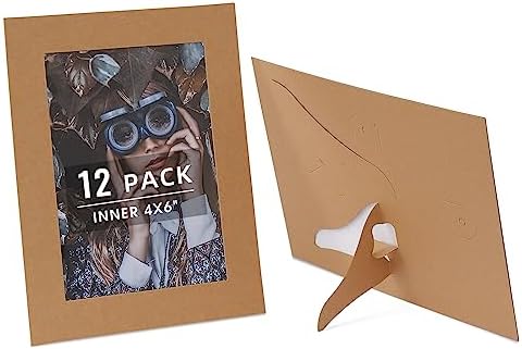 Amazon.com - HOTUO 12 Pack Kraft Paper Picture Frames for 4x6, Acid ...