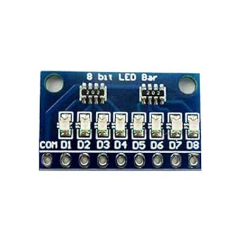 Amazon.com: Eletechsup 3.3V 5V 8 Bit Blue Common Anode LED Indicator ...