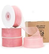 Amazon.com: Mlurcu Sheer Ribbon Organza Ribbon 1 Inch x 150Yd 6 Rolls ...