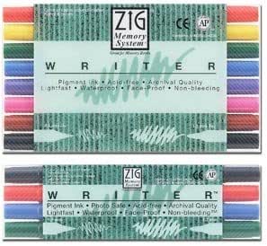 Amazon.com : Zig Memory System Writer Twin Tip Pen Sets - 4 Colour Set ...