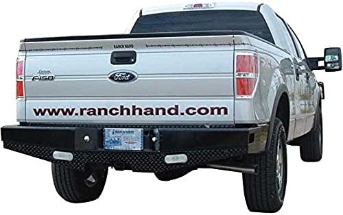Amazon.com: Ranch Hand SBF09HBLSL Sport Series Rear Bumper with Sensors ...