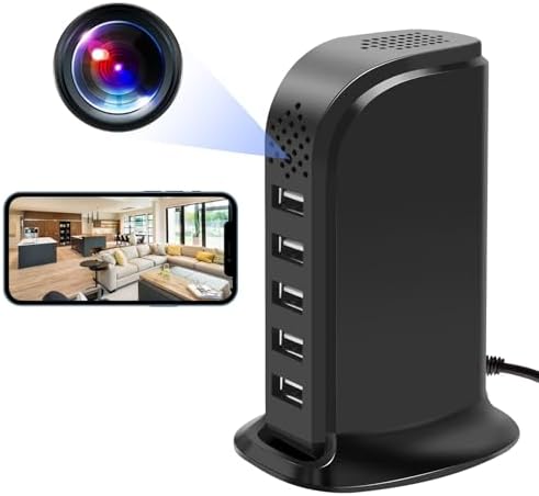 Jiyibidi Mini Spy Camera USB Charger, 1080P Hidden Security Camera ...