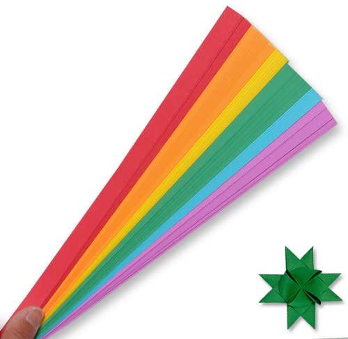 Amazon.com: Rainbow Mix of Colors Paper Strips for Weaving Projects ...
