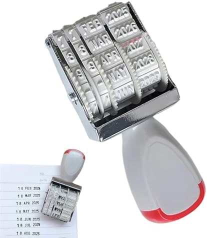 Amazon.com: YiXjiuBP Rubber Stamp Line Dater for Scrapbooking, Date ...