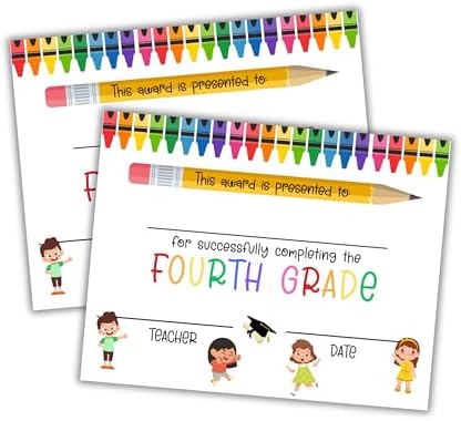 Amazon.com : 4th Grade Graduation Certificate of Completion | 50 pk 8.5 ...