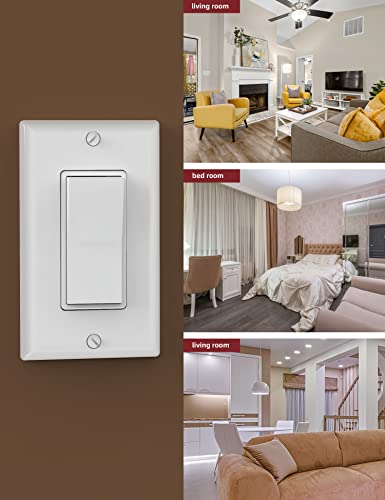 Snapklik.com : AIDA Rocker Decorator Paddle Light Switch Combo, Single Pole