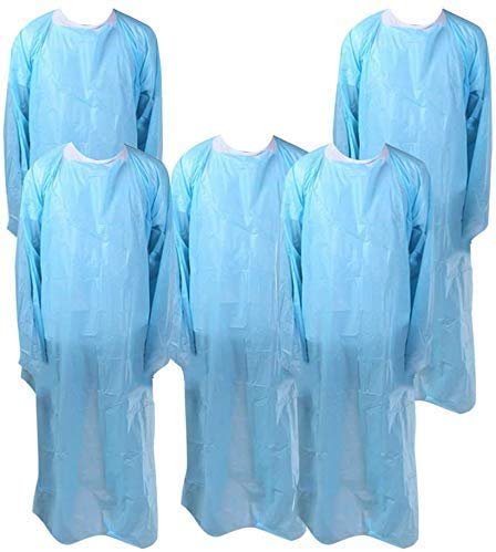 LUX – X 20 Pcs – Disposable Plastic Gowns, Protective Isolation Aprons ...