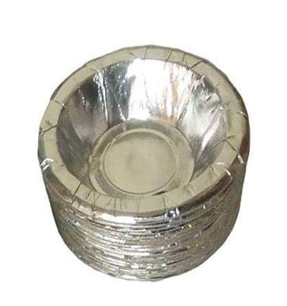 SVDK Disposable Paper pattal Plates 6-inch Silver | Eco-Friendly ...