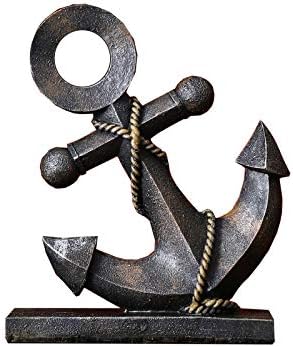 Amazon.com: H&W Resin Anchor Figurine 8.5 "H, Nautical Décor, Anchor ...