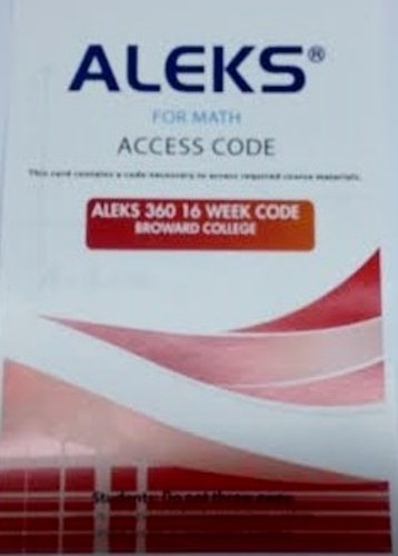 Aleks For Math Student Access Code Aleks 360 16 Week for Broward ...