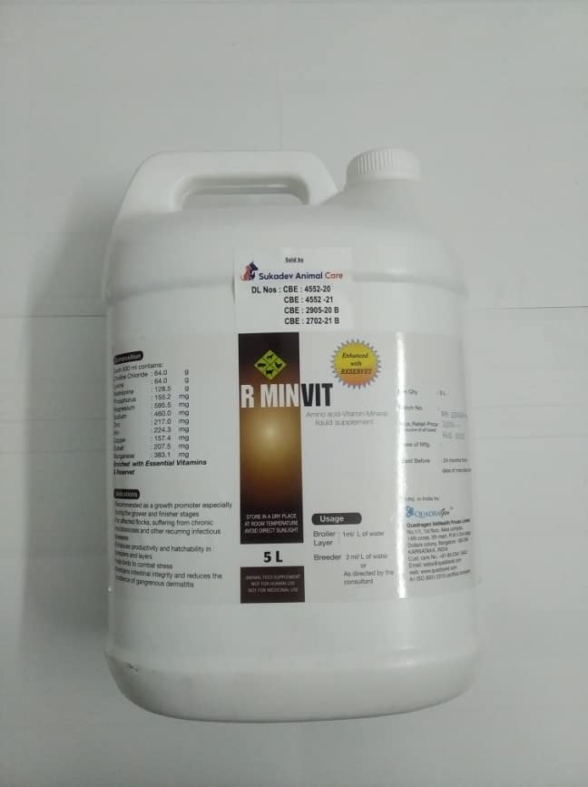 R MINVIT - Amino Acid Vitamin Mineral Liquid Supplement - 5litres ...