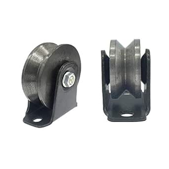 2 V-Groove Iron Caster Wheel,Heavy Duty Track Wheel,Directional Sheave ...