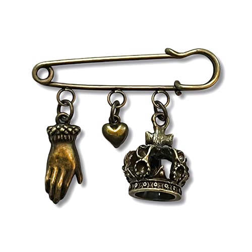 Amazon.com: Friendship Love and Loyalty Pin, Claddagh Kilt Pin ...
