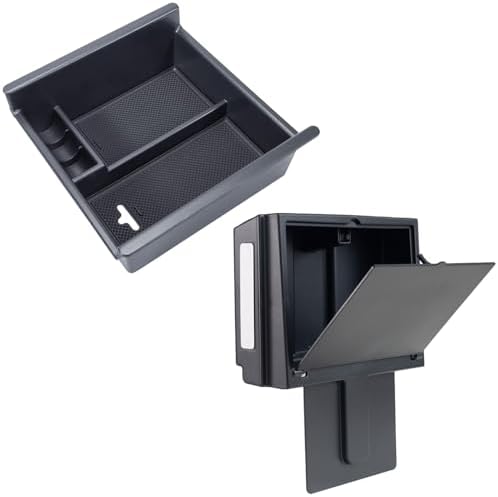 Amazon.com: JKCOVER Center Console Tray Black and Center Console Hidden ...