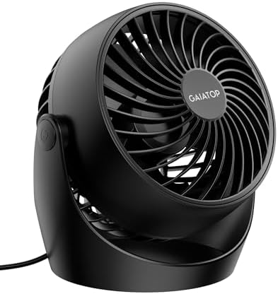 Amazon.com: Desk Fan Small Fan Quiet Vortex Fan 5 inch USB Rechargeable ...